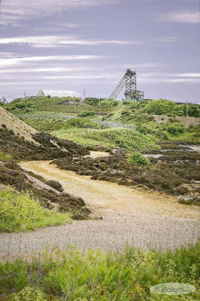 Path, Heather and Mine Head at Parys Mountain